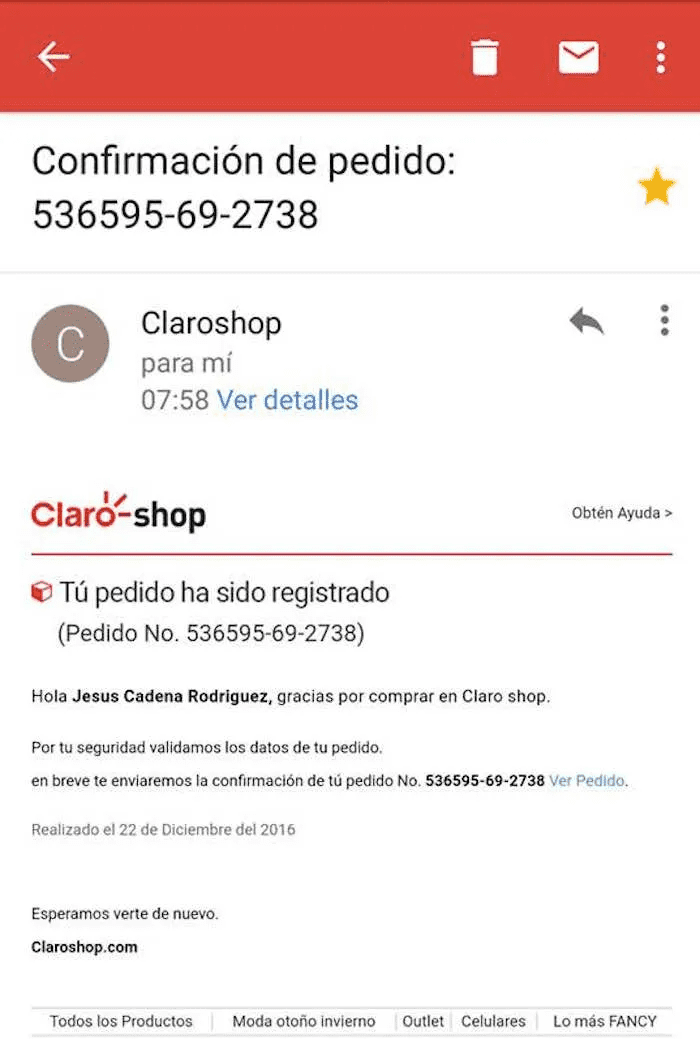 Rastrear paquete Claro Shop - Seguimiento pedido Claro Shop