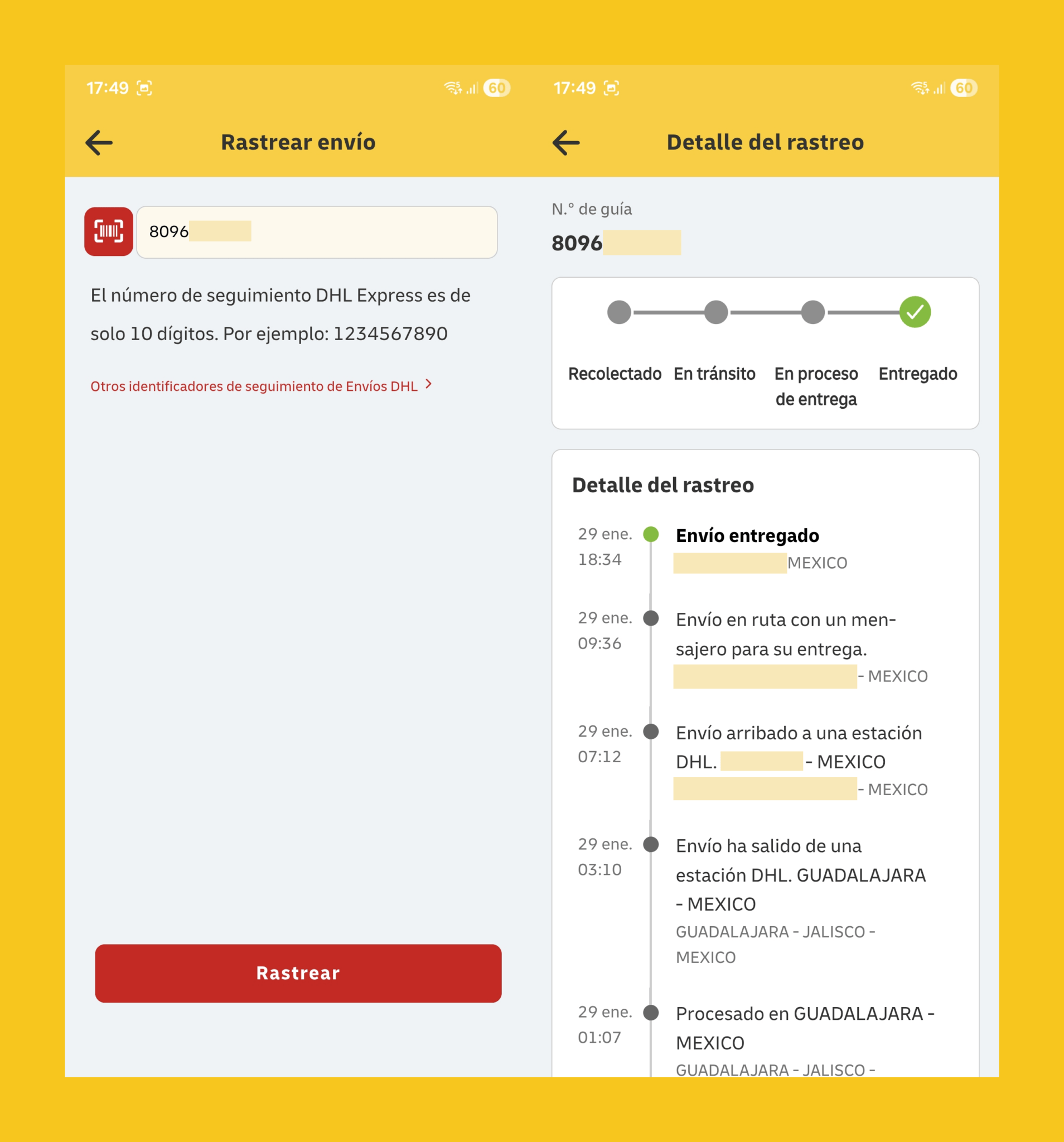 Rastreo de DHL Express: Seguimiento de envíos en México